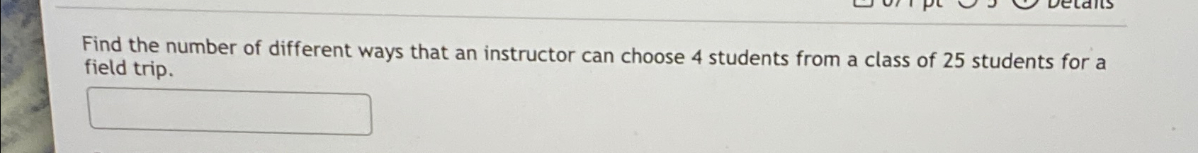 Solved Find the number of different ways that an instructor | Chegg.com