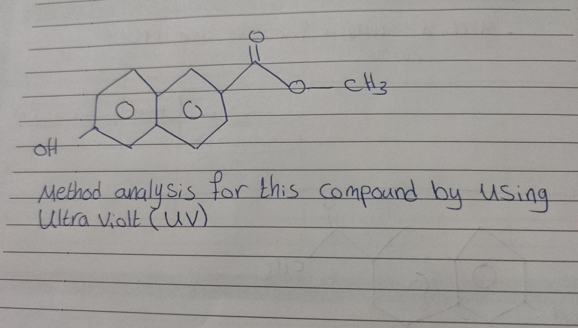 Solved ♡ CH₃ a OH Method analysis for this compound by using | Chegg.com