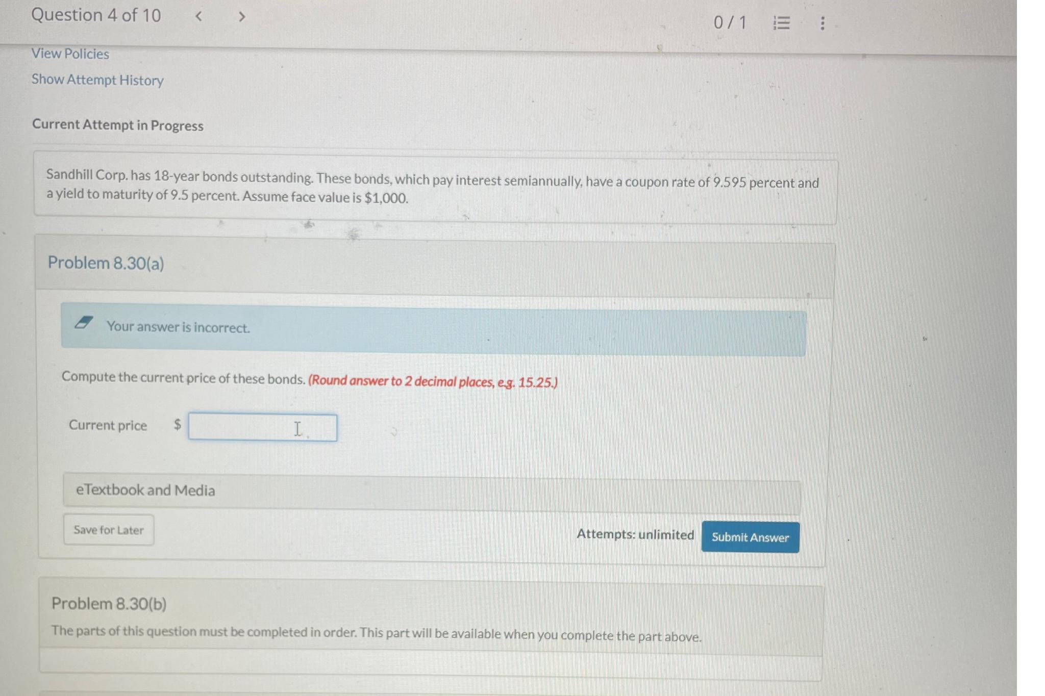 Solved Question 4 ﻿of 10View PoliciesShow Attempt | Chegg.com