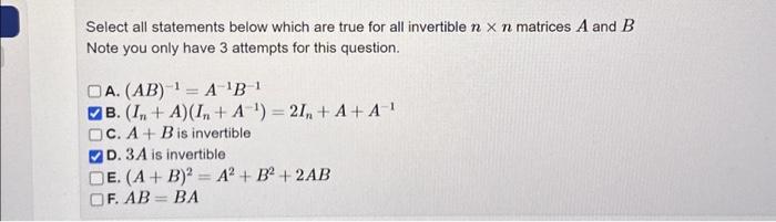 Solved Select all statements below which are true for all | Chegg.com