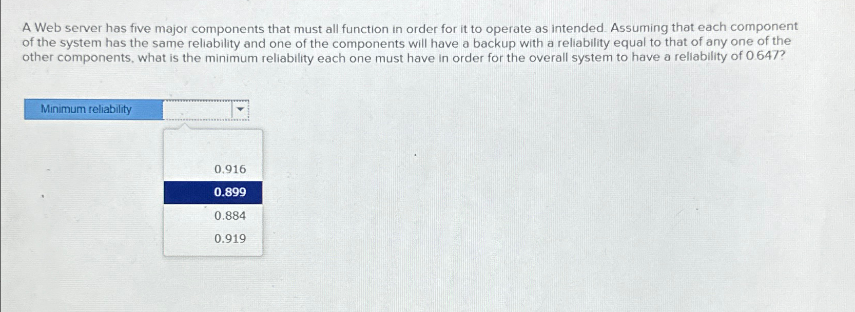 Solved A Web server has five major components that must all | Chegg.com