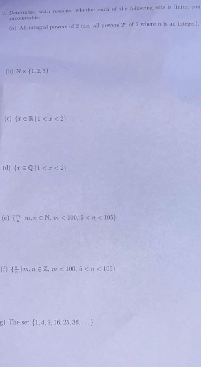 Solved Define h:A→A ﻿by h(x)=x2+2. ﻿Determine (with reasons) | Chegg.com
