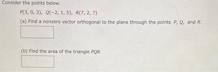 Solved Consider the points below. | Chegg.com