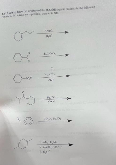 Solved 2. (12 points) Draw the structure of the MAJOR | Chegg.com