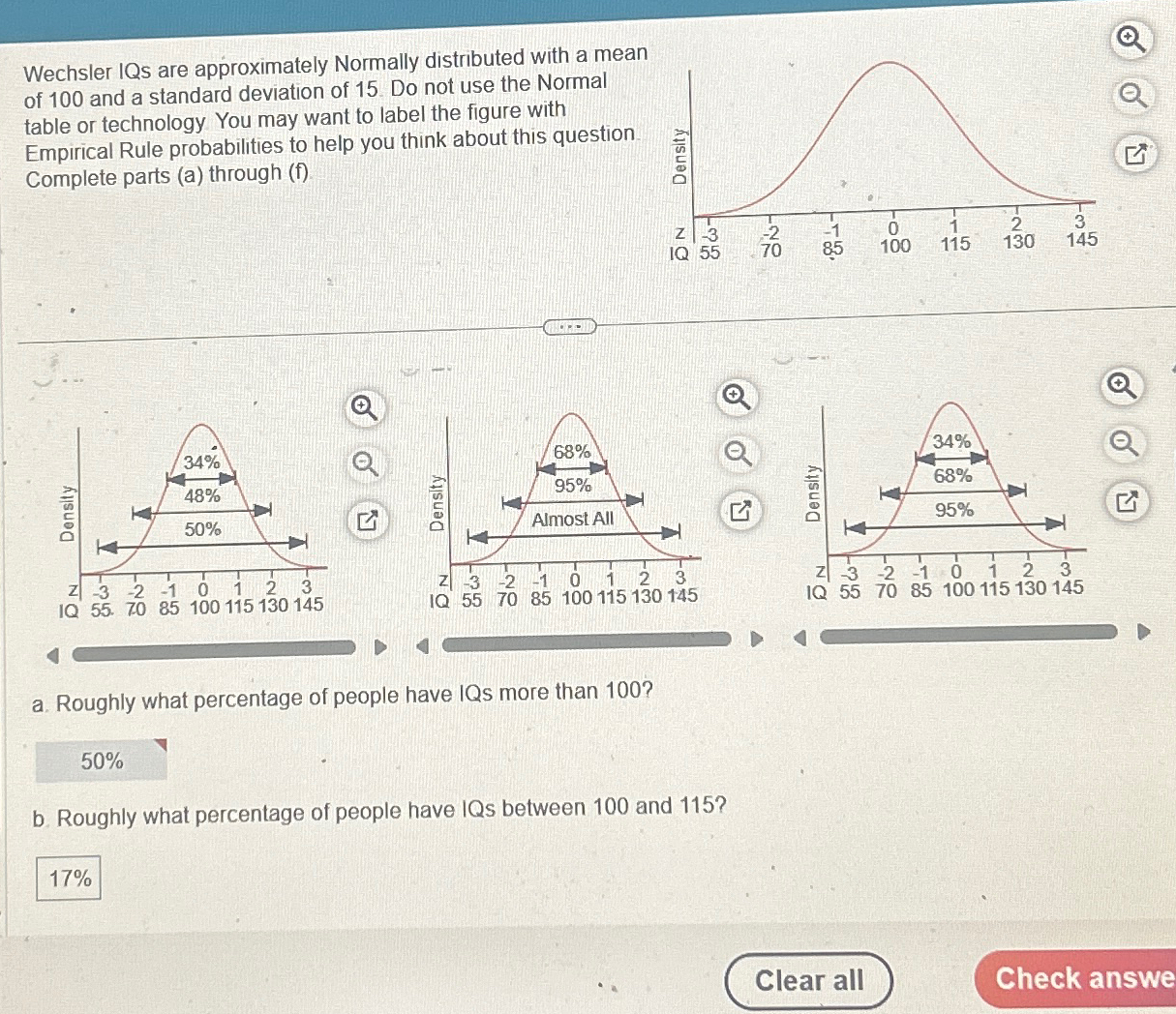 Solved Wechsler IQs are approximately Normally distributed | Chegg.com