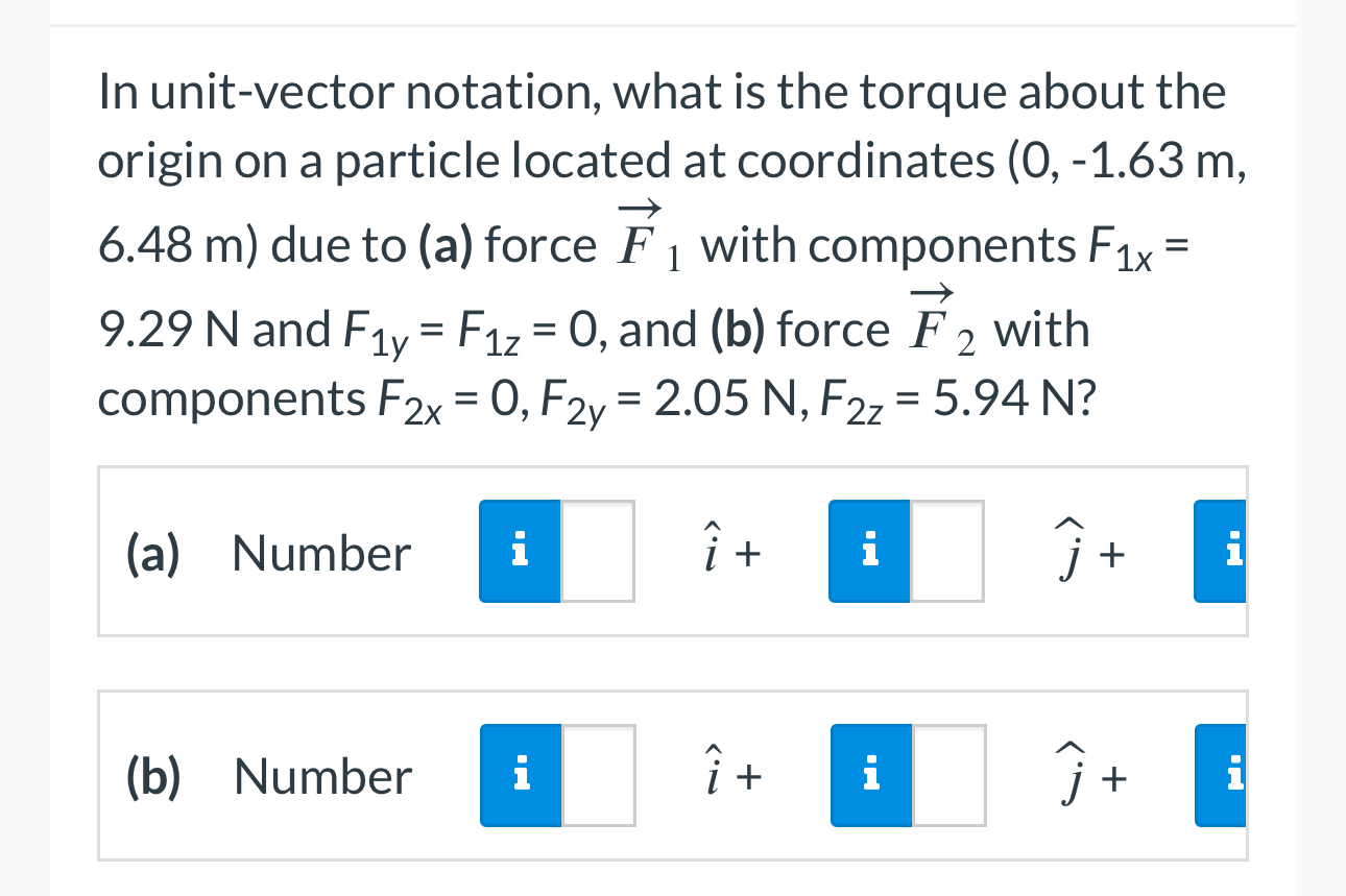 Solved In unit-vector notation, what is the torque about the | Chegg.com