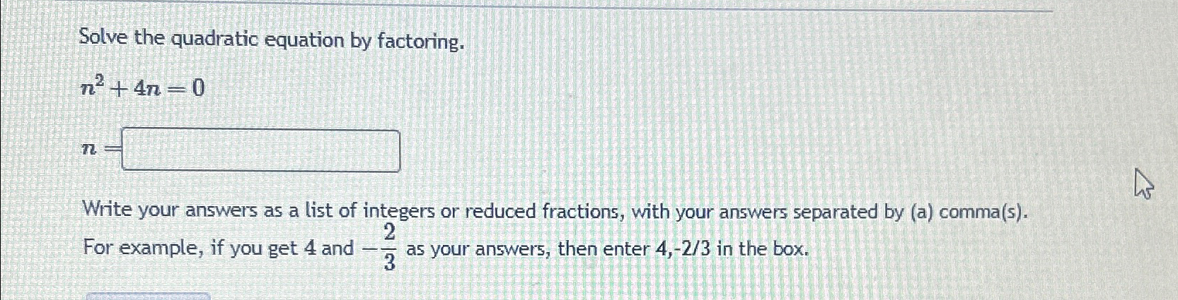 Solved Solve the quadratic equation by | Chegg.com
