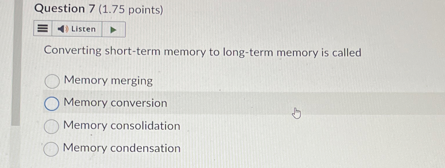 Solved Question 7 ( 1.75 ﻿points)ListenConverting short-term | Chegg.com