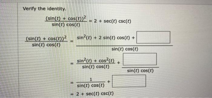 Solved Verify the identity. | Chegg.com