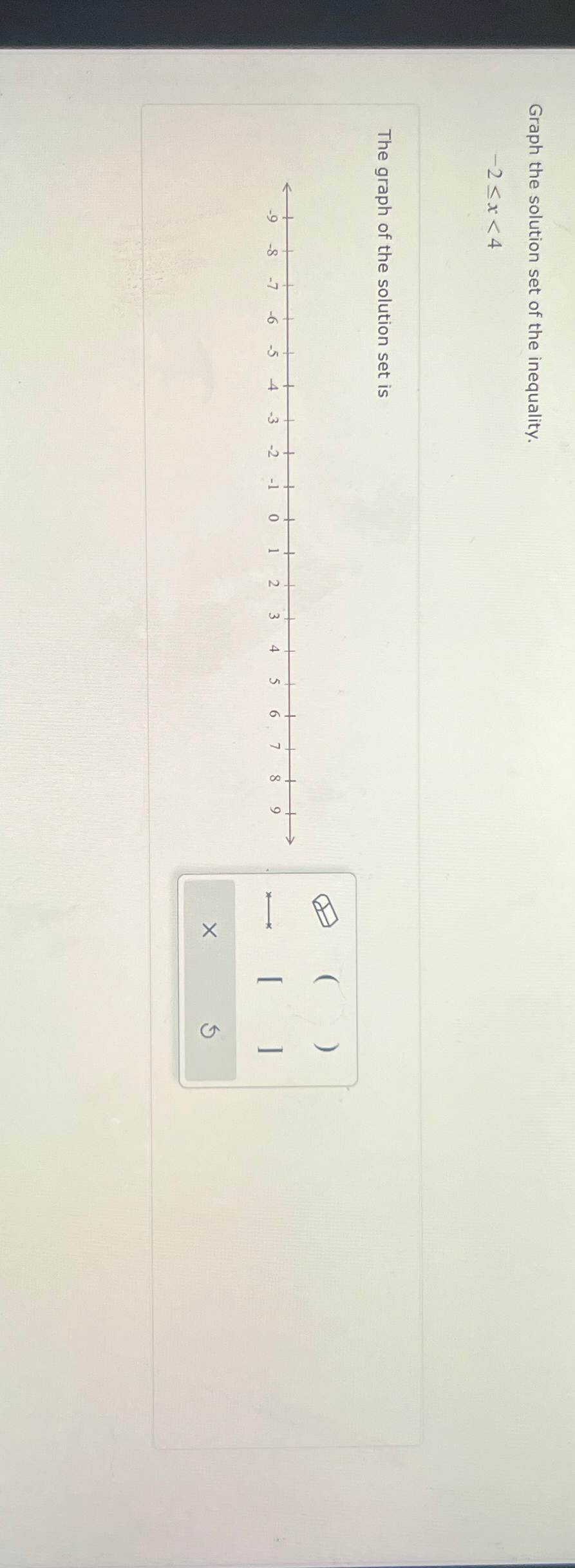 Solved Graph the solution set of the inequality.-2≤x
