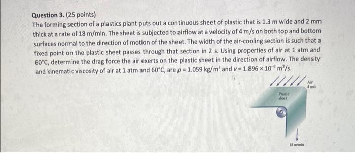 Solved Question 3. (25 points) The forming section of a | Chegg.com