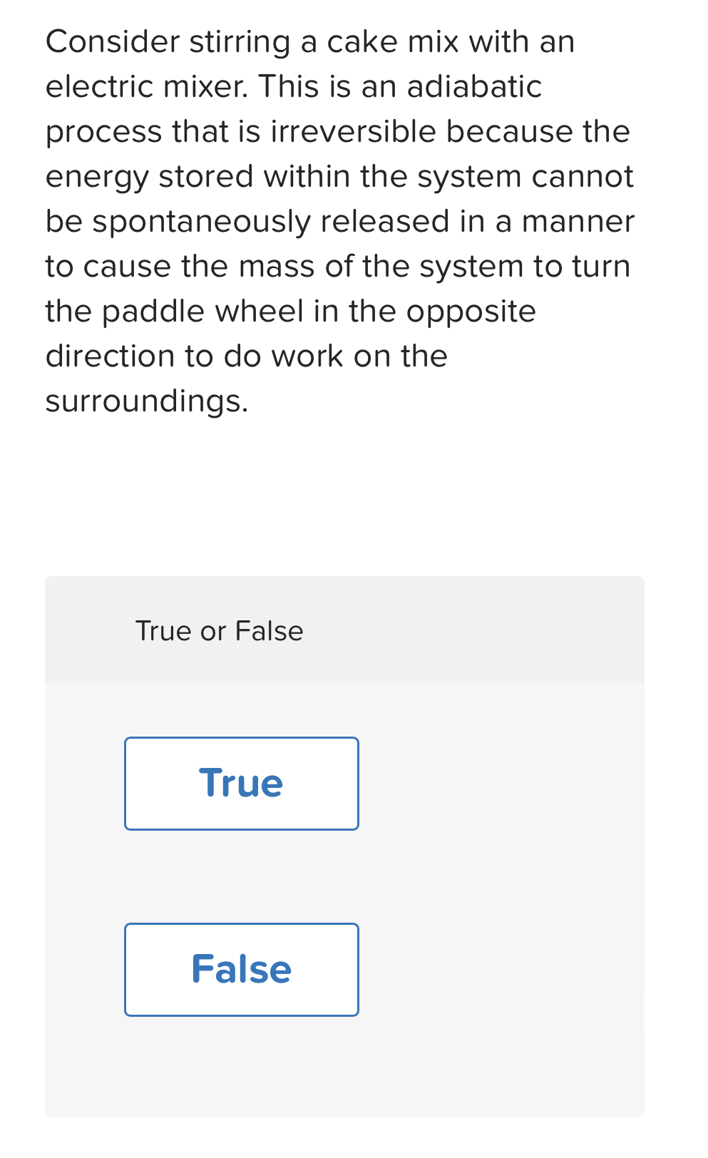 Solved Consider stirring a cake mix with an electric mixer. | Chegg.com