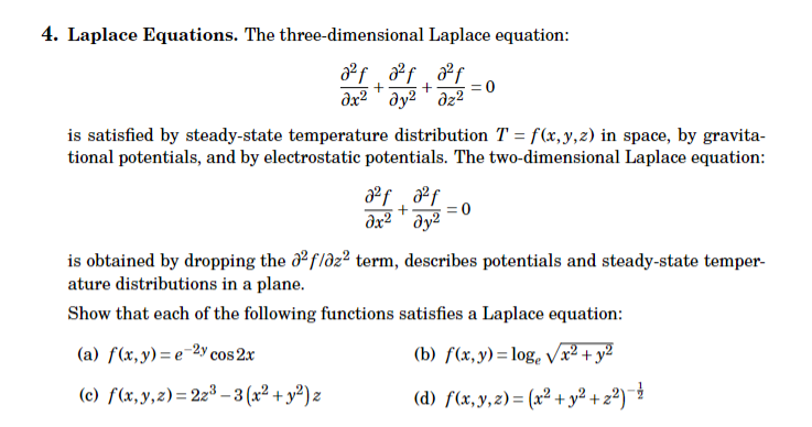 Solved Laplace Equations. The three-dimensional Laplace | Chegg.com