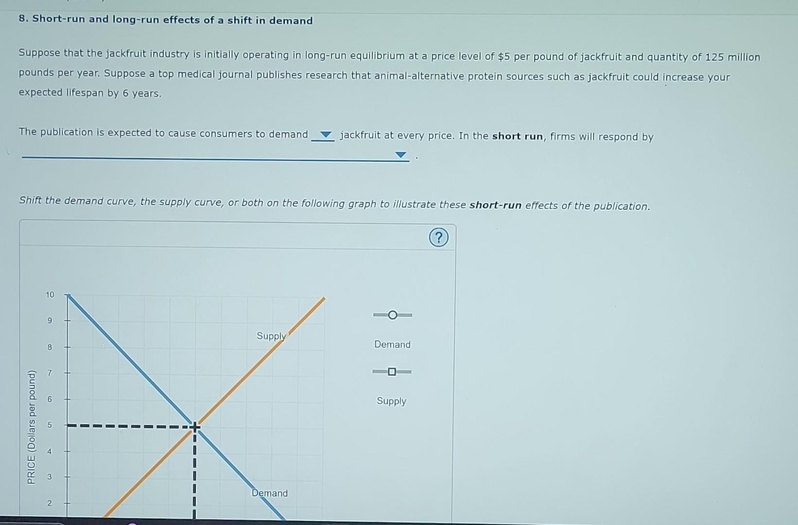 Solved 8. Short-run and long-run effects of a shift in | Chegg.com