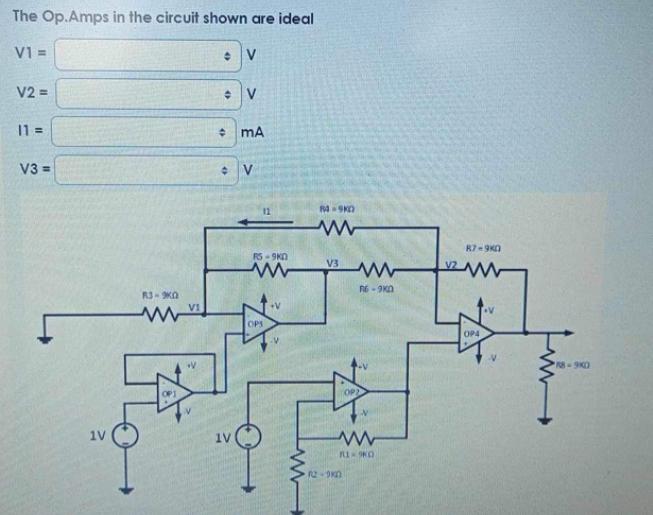 Solved The Op.Amps in the circuit shown are | Chegg.com