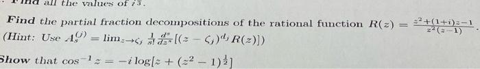 Solved Find the partial fraction decompositions of the | Chegg.com