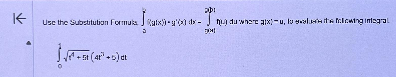 Solved Use the Substitution Formula, | Chegg.com