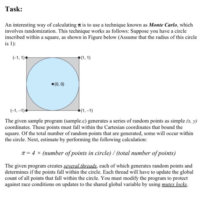 Solved An interesting way of calculating π is to use a | Chegg.com