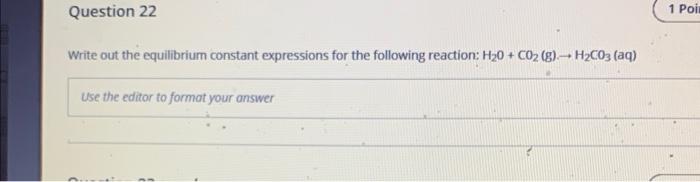 Solved Write out the equilibrium constant expressions for | Chegg.com