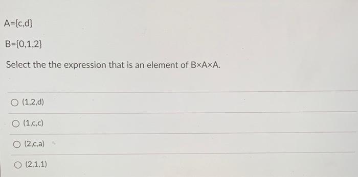 Solved A={a,b,c,d}X={1,2,3,4} Select the definition for f | Chegg.com