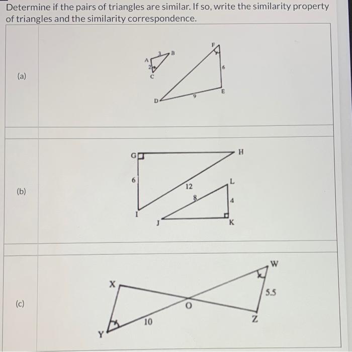 Solved Determine if the pairs of triangles are similar. If | Chegg.com