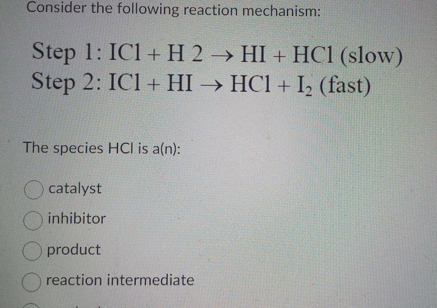 Solved Consider the following reaction mechanism: Step 1: | Chegg.com