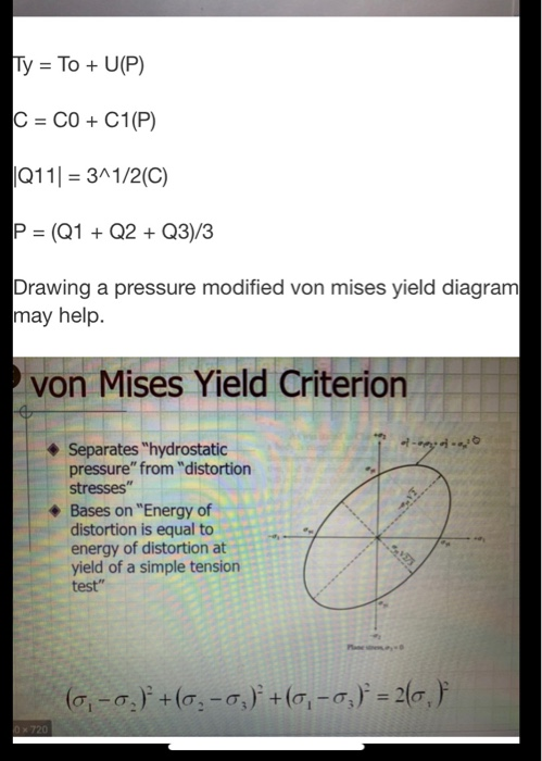 Solved pressure modified tresca (internal friction increases | Chegg.com