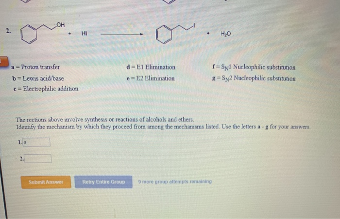 Solved a = Proton transfer b = Lewis acid/base c = | Chegg.com