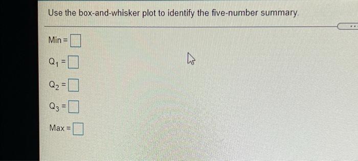 Solved use the box and whisker plot to identify the five | Chegg.com