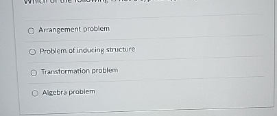 Solved Arrangement problemProblem of inducing | Chegg.com