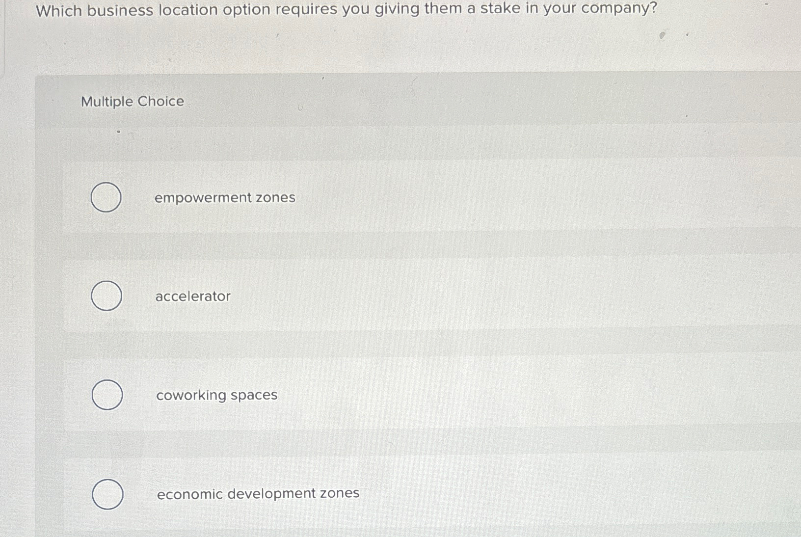 Solved Which business location option requires you giving | Chegg.com