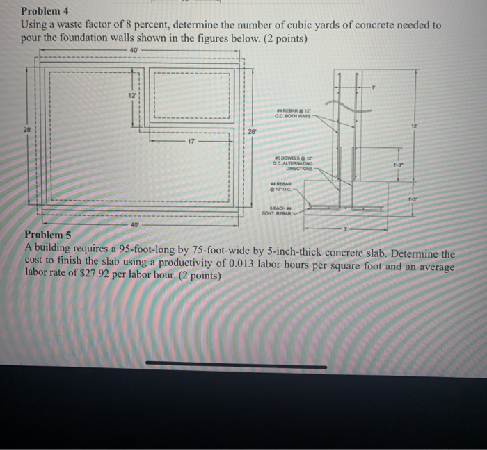 Solved Problem 4 Using a waste factor of 8 percent, | Chegg.com