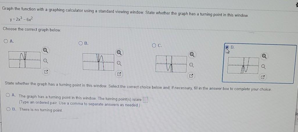Solved Graph the function with a graphing calculator using a | Chegg.com