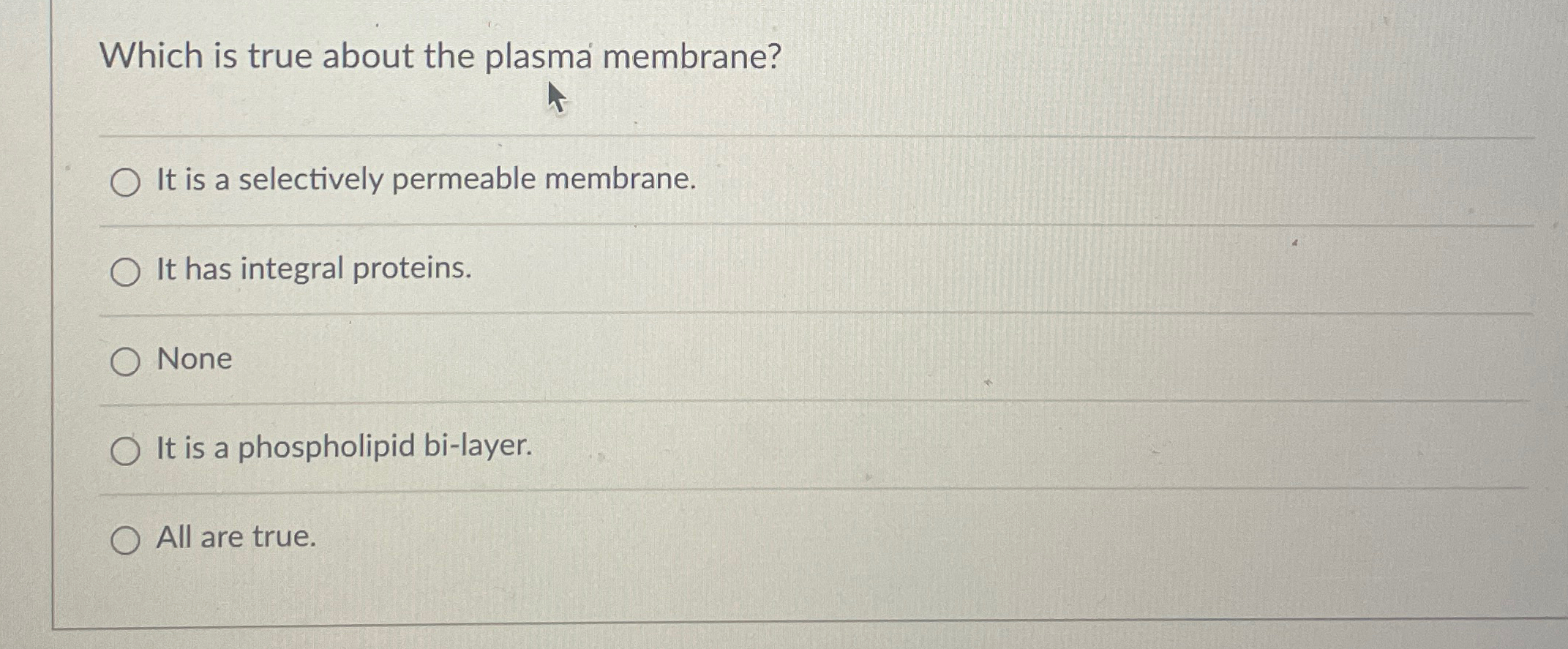 Solved Which is true about the plasma membrane?It is a | Chegg.com