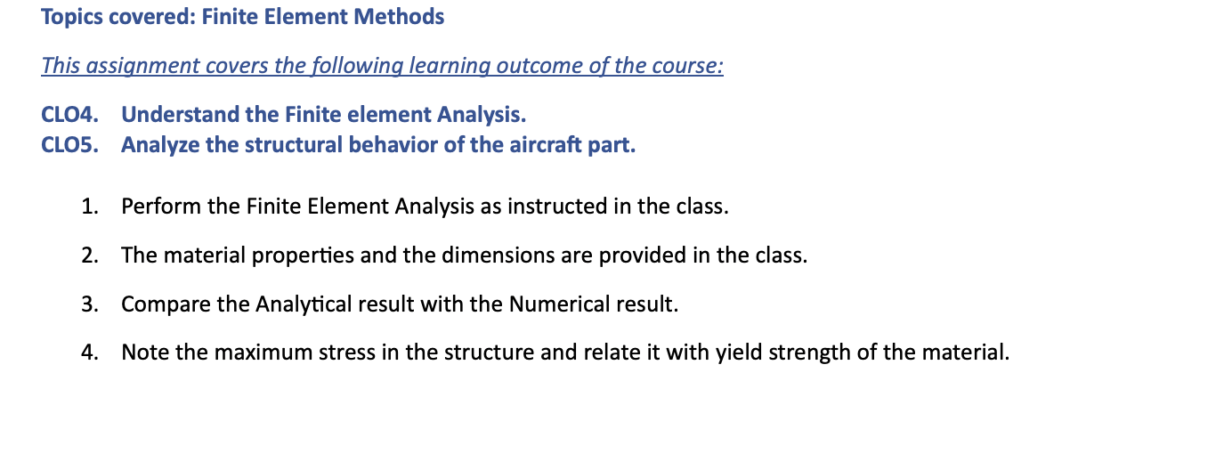 Solved Topics covered: Finite Element MethodsThis assignment | Chegg.com