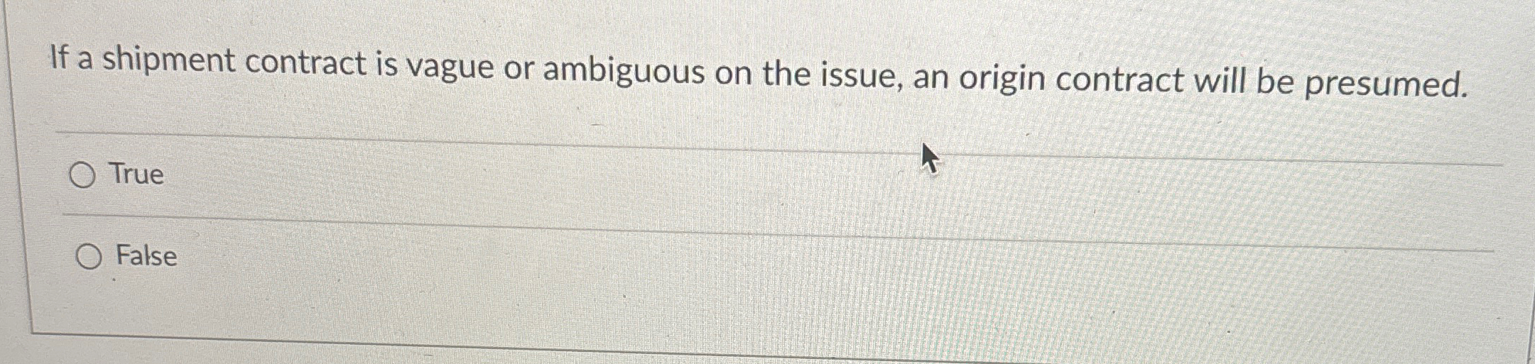 Solved If a shipment contract is vague or ambiguous on the | Chegg.com