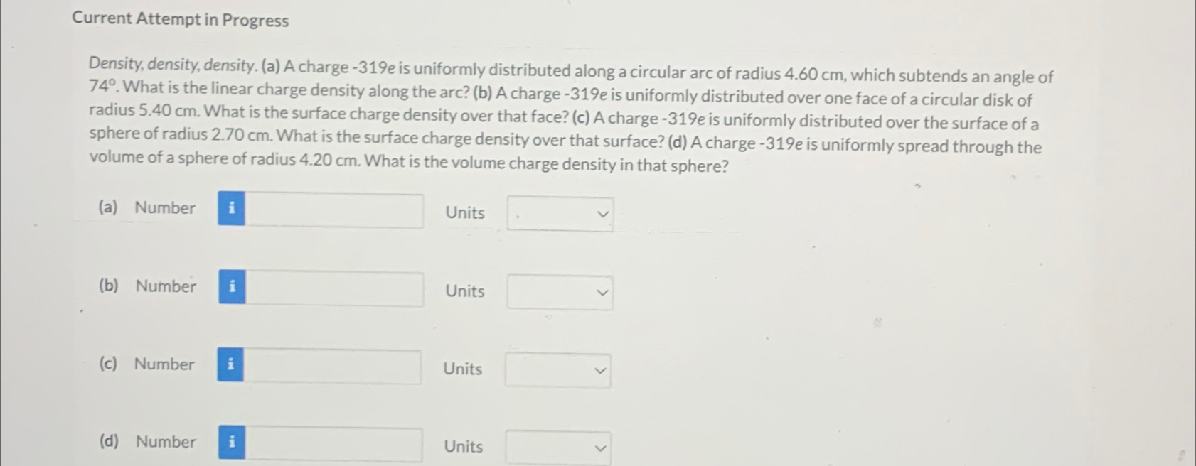 Solved Current Attempt in ProgressDensity, density, density. | Chegg.com