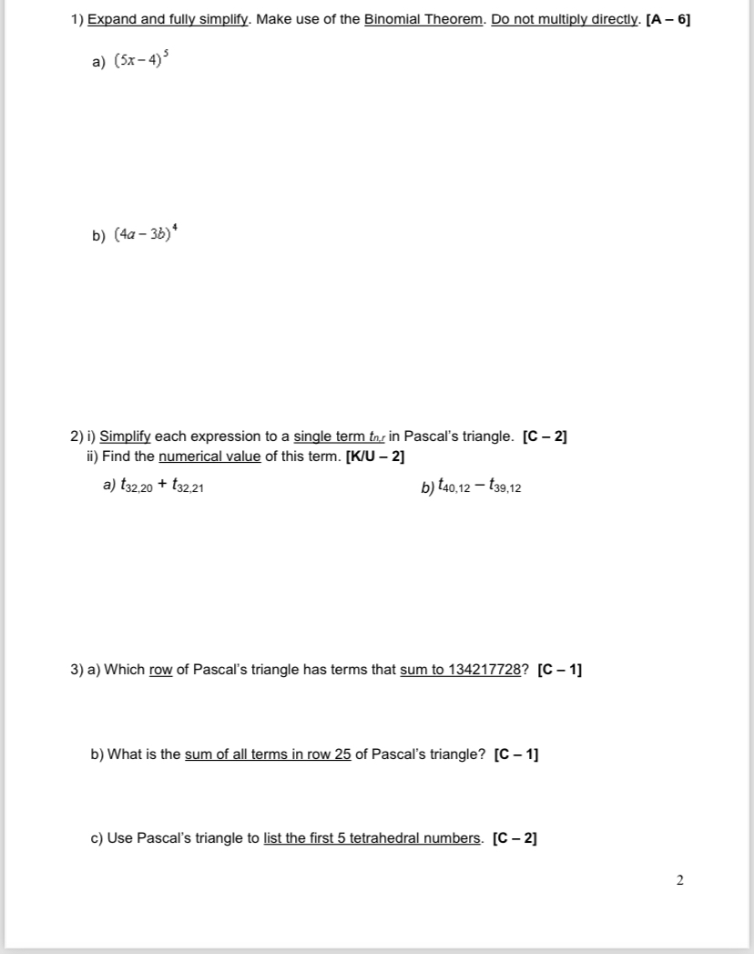 Solved Expand and fully simplify. Make use of the Binomial | Chegg.com
