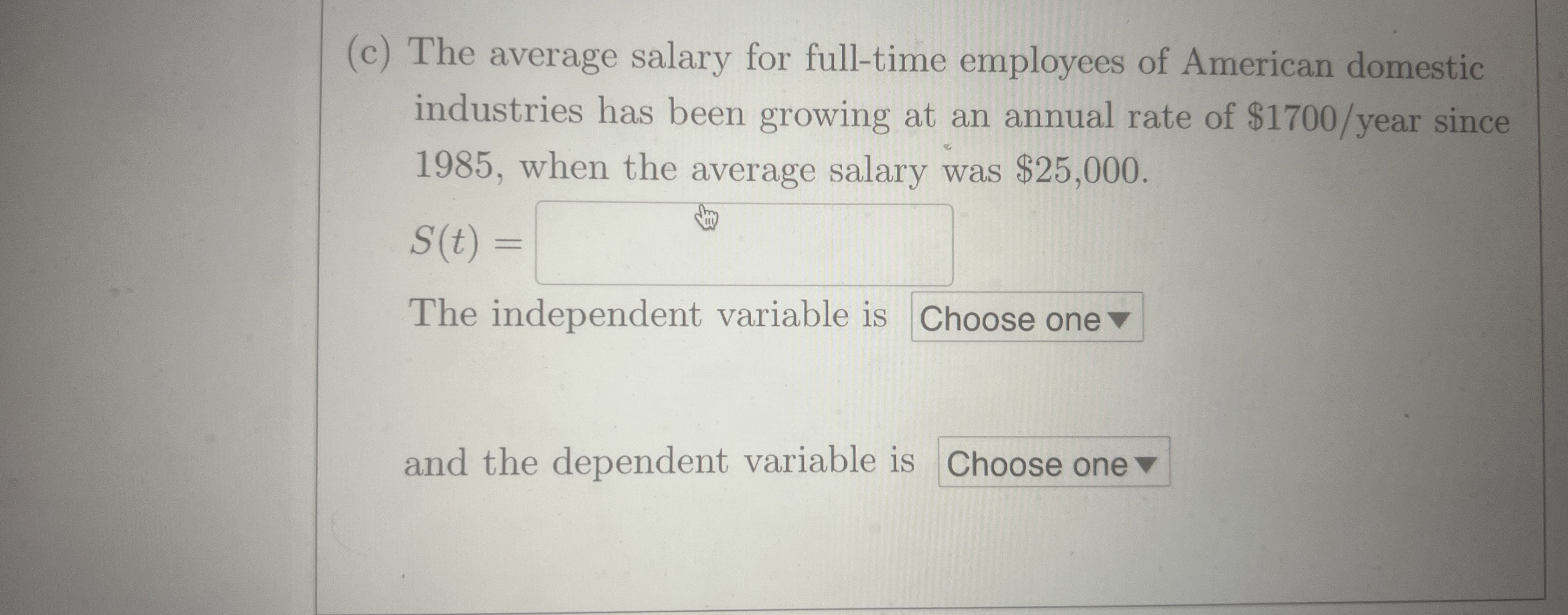 Solved (c) ﻿The average salary for full-time employees of | Chegg.com