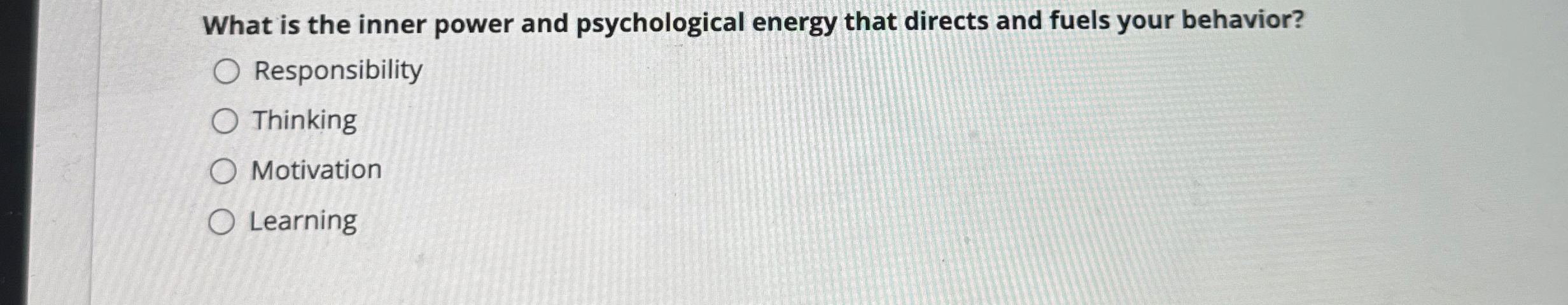 Solved What is the inner power and psychological energy that | Chegg.com