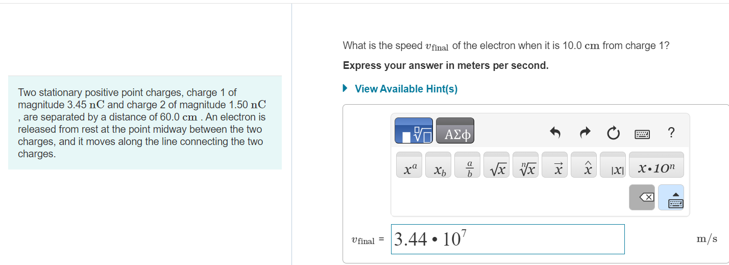 Solved Two stationary positive point charges, charge 1 ﻿of | Chegg.com