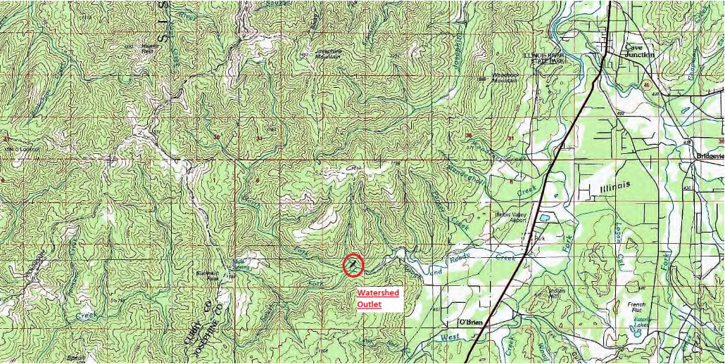 Solved On the enclosed topographic map, delineate the | Chegg.com