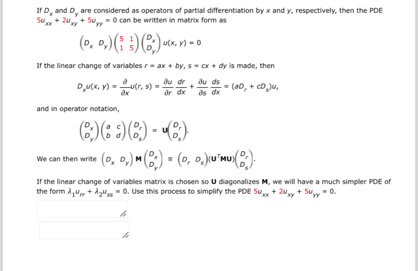 Solved If Dx ﻿and Dy ﻿are considered as operators of partial | Chegg.com