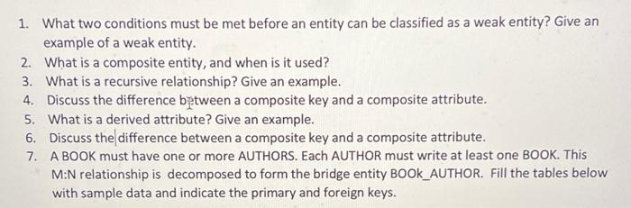 Solved 1. What two conditions must be met before an entity | Chegg.com