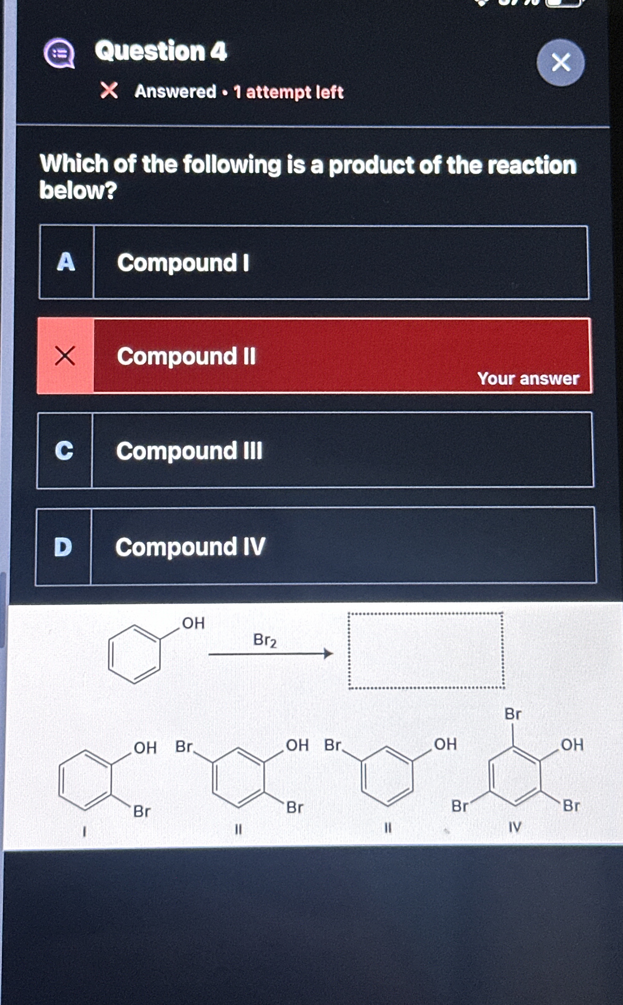 Solved Question 4Answered - 1 ﻿attempt leftWhich of the | Chegg.com