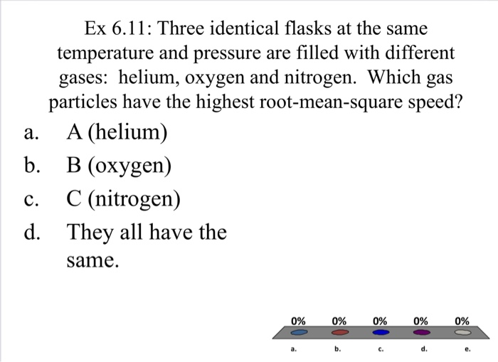 Solved Three identical flasks at the same temperature and | Chegg.com