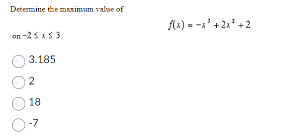 Solved Determine the maximum value ofon | Chegg.com