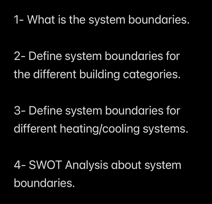 Solved 1- What is the system boundaries. 2- Define system | Chegg.com