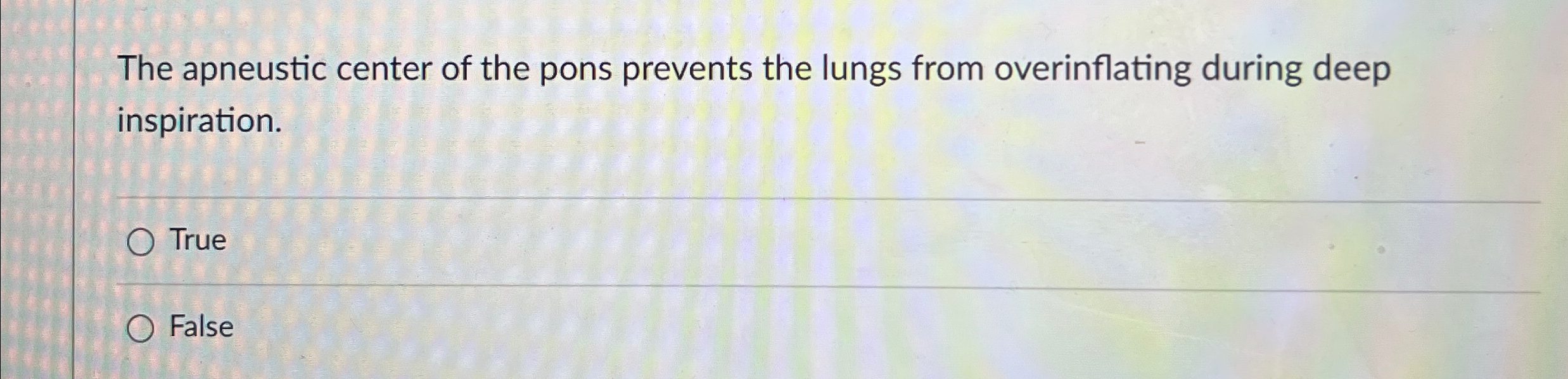 Solved The apneustic center of the pons prevents the lungs | Chegg.com