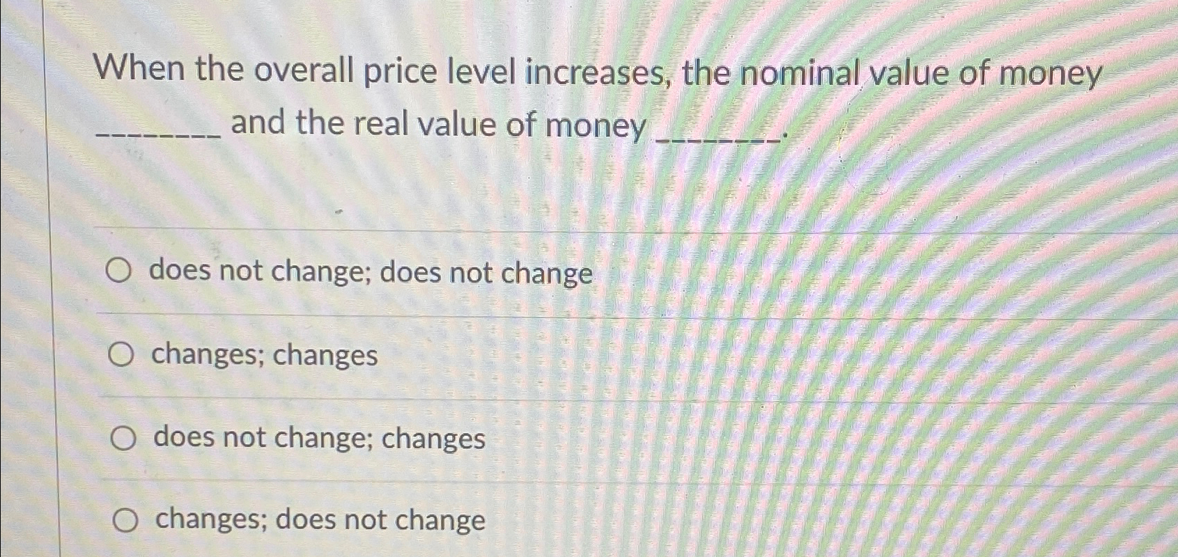 Solved When the overall price level increases, the nominal | Chegg.com